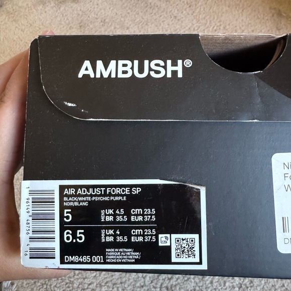 Nike | Shoes | Ambush X Air Adjust Force Black Psychic Purple | Poshmark
